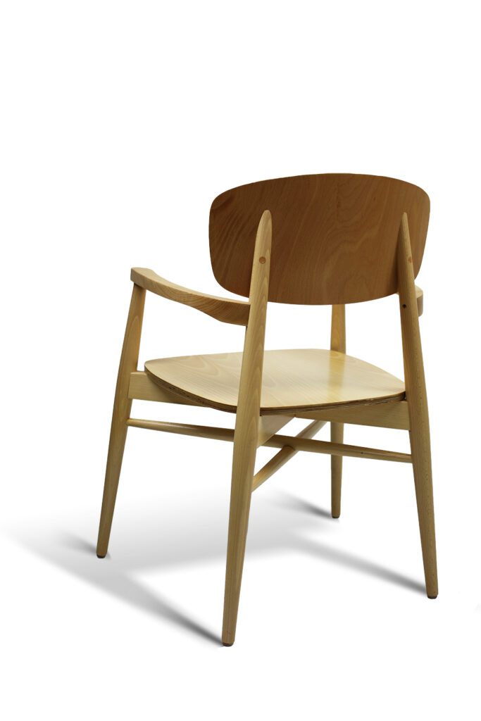 Hagen Veneer Seat Arm Chair - GAR Products