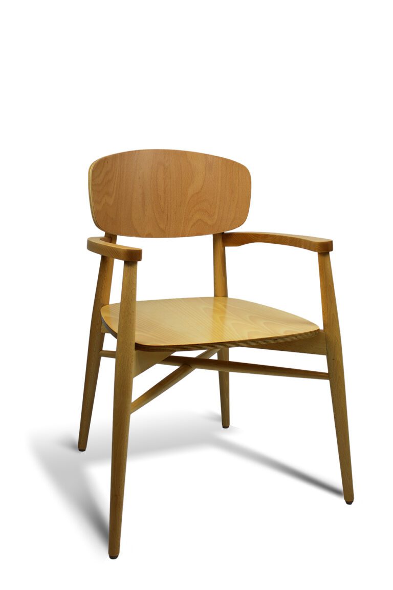 Hagen Veneer Seat Arm Chair - GAR Products